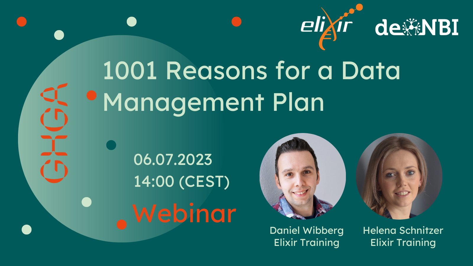 GHGA Webinar: 1001 Reasons for a Data Management Plan :: DKTK